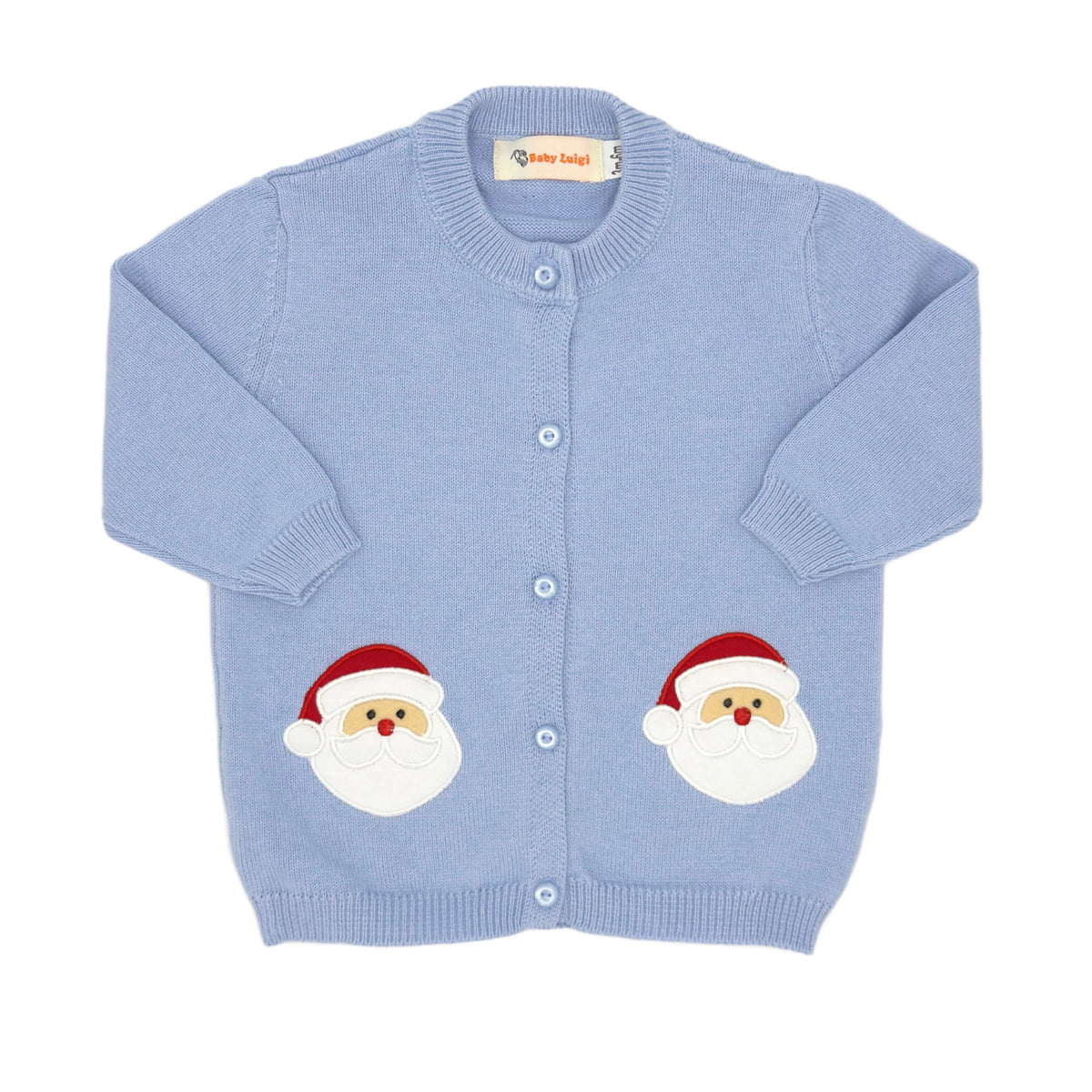 Light Blue Santa Cardigan | Monday's Child