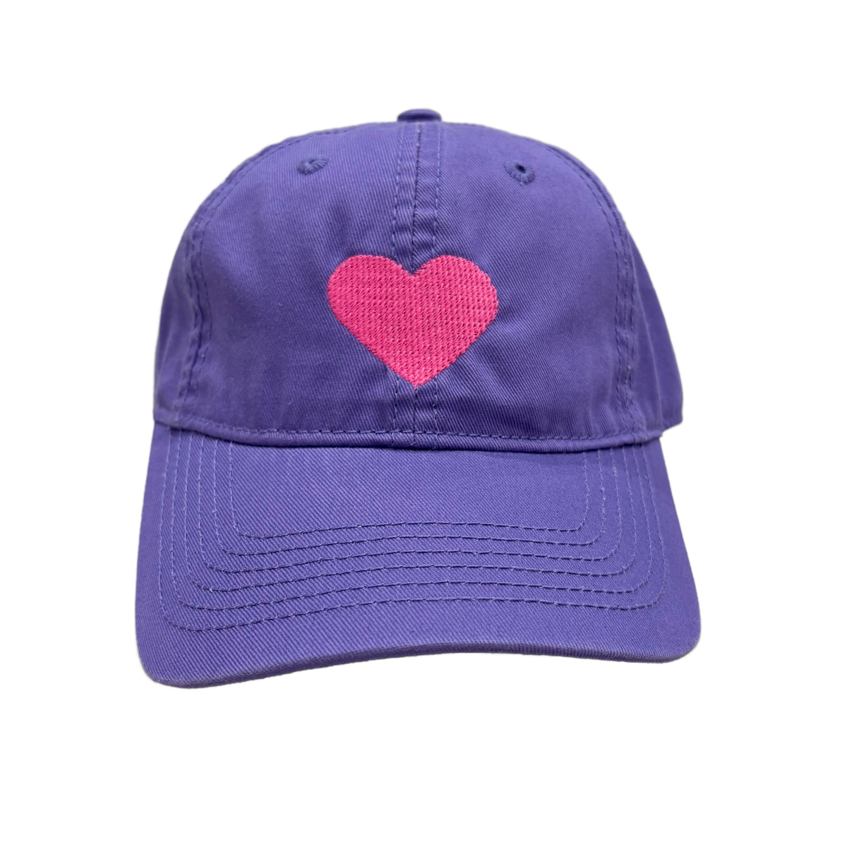 Purple with Pink Heart Hat | Monday's Child