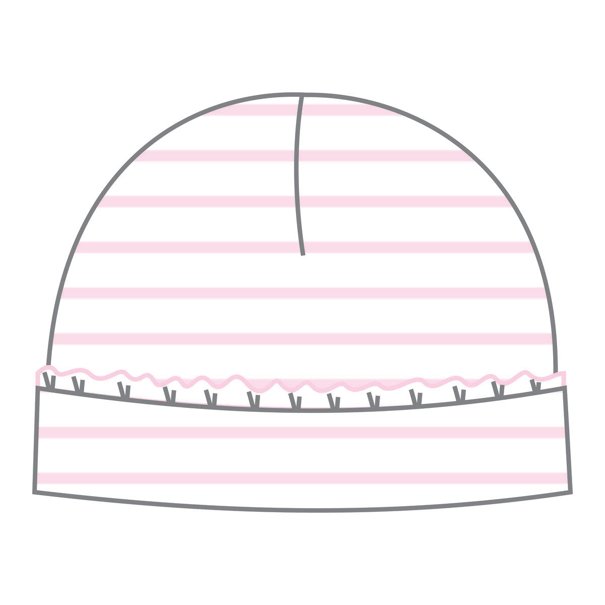 Pink Mini Stripes Ruffle Hat | Monday's Child