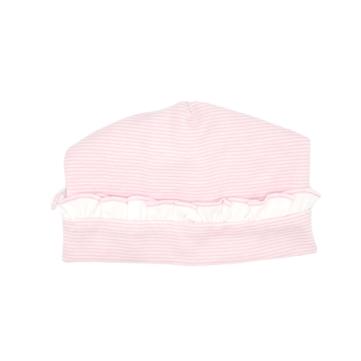 Pink Mini Stripes Ruffle Hat | Monday's Child